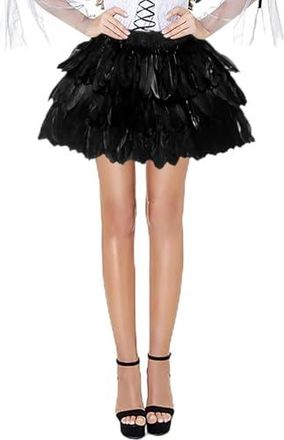 Generic Pliss&eacute;e roulettes Jupe Halloween Carnaval Costume Jupes de f&ecirc;te &eacute;lastique Petticoat en Tulle Taille &Eacute;lastique Scintillante Costume de Carnaval Habille