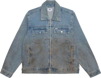 Obey Homme, Vestes, Bleu, Taille: M Base Trucker Jacket