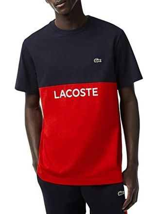 Lacoste T-Shirt Regular Fit Homme, Abysm/Red, S