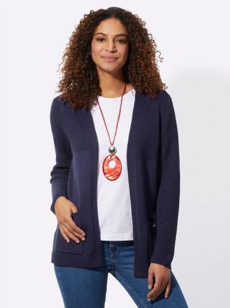 Witt Strickjacke Strickjacke Langarm Jersey, Rippoptik