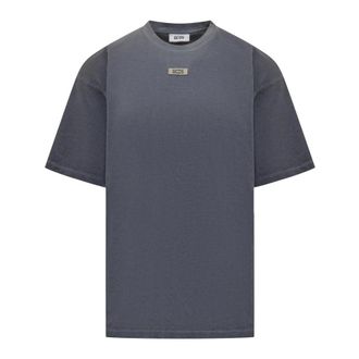 GCDS Gcds, Homme, Tops, Gris, Taille: XL Patch Logo Solarized T-Shirt