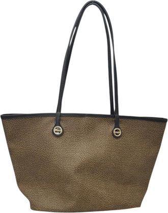 Borbonese Femme, Sacs, Beige, Taille: ONE Size Borsa Shopping Medium