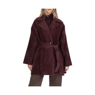Pinko Bruxelles Coat - - Coats - Damen - Lila - S