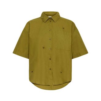 Ichi Ichi, Femme, Blouses et Chemises, Vert, Taille: 40 FR Chemise Oversize