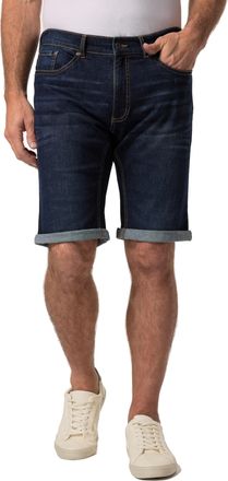 Boston Park Herren gro&szlig;e Gr&ouml;&szlig;en &Uuml;bergr&ouml;&szlig;en Menswear L-8XL Jeans-Bermuda, 5-Pocket, Bauchfit, bis 72 Dark Blue Denim 60 837372903-60