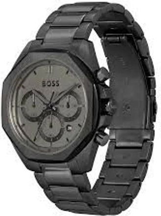 HUGO BOSS Homme, Accessoires, Noir, Taille: ONE Size Montre Chronographe 44mm