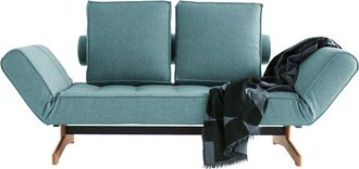 Innovation home24 Schlafsofa Holz Blau/Hellblau Stoff Mixed Dance 210 x 68 x 90cm Modern