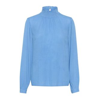 Kaffe Elegant Flowing Trine Blouse - - Blouses & Shirts - Damen - Blau - L