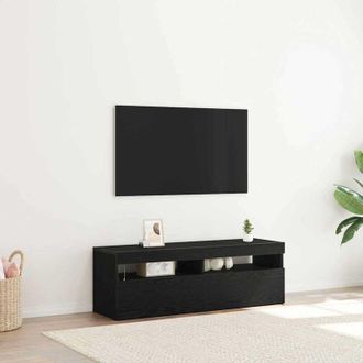 vidaXL Vidaxl - Meuble tv Noir 120 x 35 x 40 cm Bois ding&eacute;nierie