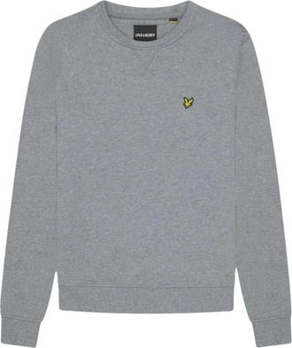 Lyle & Scott Homme, Sweatshirts et sweats à capuche, Gris, Taille: S SweaT-shirt en coton à col rond et manches longues