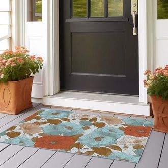 Generic Tapis de Passage Couloir Long Bouquets de Coquelicots Frais et d&eacute;licats. Cuisine Devant Evier Antid&eacute;rapant 60x210 cm Absorbant Tapis d Entree Interieu