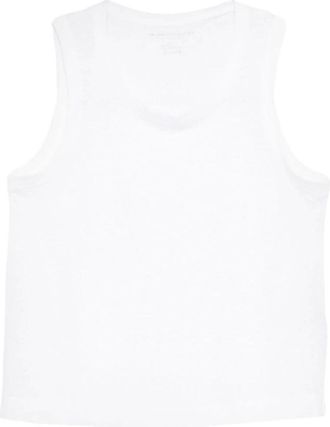 Majestic Filatures Femme, Tops, Blanc, Taille: 40 FR Linen Top