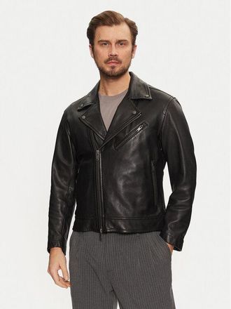 HUGO BOSS Lederjacke Jolush 50530258 Schwarz Regular Fit