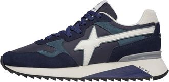 W6YZ Sneakers aus technischem Gewebe und Veloursleder, Marineblau 42