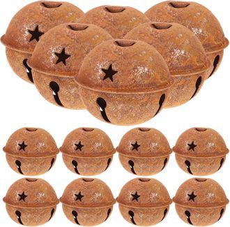 Garneck Stück Rostige Glöckchen 40mm Für DIY Weihnachtsdeko - Perfekte Weihnachtsanhänger Für Bastelprojekte Und Festliche Feierlichkeiten