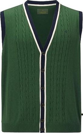 Charles Colby Homme Gilet De Costume En Maille Duke Thalen Vert Foncé, 3xl (xxxl) - 64/66