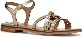 Geox Femme D MADDALUSIAC D Sandale à glissière, Lt Gold, 39 EU