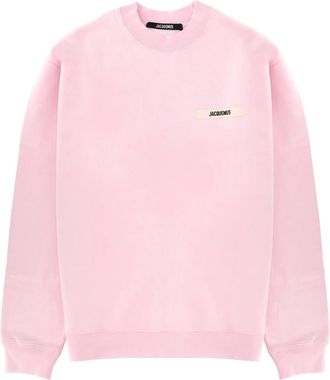 Jacquemus Homme, Sweatshirts et sweats &agrave; capuche, Rose, Taille: S Le SweaT-shirt Gros Grain