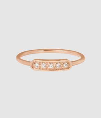 Gigi Clozeau Bague Ama Or Rose Diamants