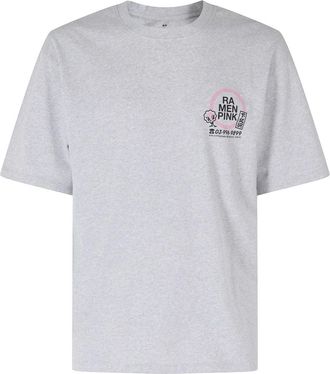 Edwin Homme, Tops, Gris, Taille: M Ramen Pink T-Shirt