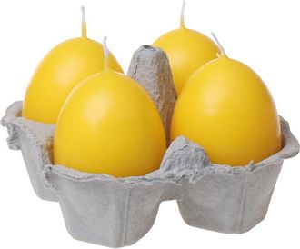 Wiedemann Eierkerzen Gelb 55/45 mm, 4er-Pack