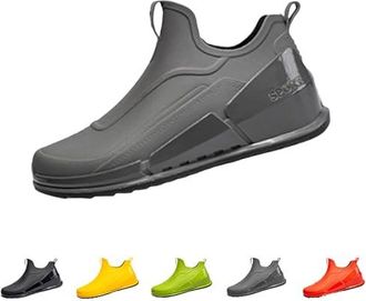 Generic Bottes en caoutchouc pour homme - Imperm&eacute;ables - Antid&eacute;rapantes - Confortables et l&eacute;g&egrave;res - Pour le travail, gris, 39 2/3 EU