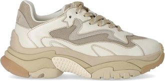 Ash Ash, Femme, Chaussures, Beige, Taille: 36 EU Baskets Blanc Or Mesh Cuir