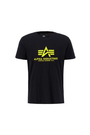 Alpha Industries Alpha Industries Basic Neon Print T-Shirt für Herren Black/Neon Yellow