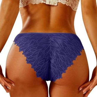 Generic Culotte brésilienne pour femme - En dentelle - Taille basse - String transparent - Doux - Respirant - Confortable - Sous-vêtements doux - Sous-vêtemen