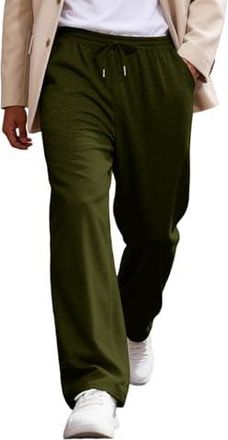 Generic Pantalon de loisirs pour homme - Pantalon de sport ample avec taille &eacute;lastique - Cordon de serrage - Pantalon de jogging - Jambe droite - Pantalon de 