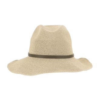Catarzi Papierhut mit Lederband Charme - - Accessories - Damen - Beige - 56 CM