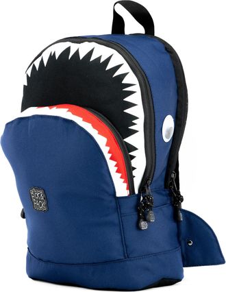 Pick & Pack Shark Shape Kindergarten Backpack S Navy, coole Rucksack für Kinder mit Style und Funktionalität, Recyceltes Polyester, Schule Kinderrucksack für Jung