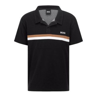 HUGO BOSS Terry Polo - - Tops - Herren - Schwarzk - S