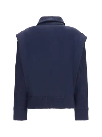 Giorgio Armani Womens Padded Virgin Wool Bomber Jacket Outer Space