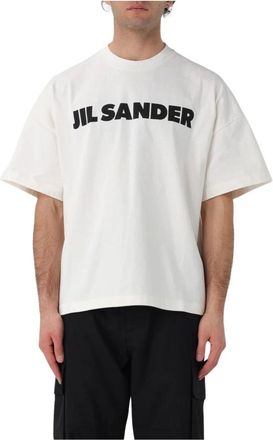 Jil Sander Homme, Tops, Blanc, Taille: L T-Chemises
