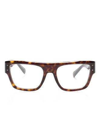 Dolce & Gabbana Eyewear lunettes de vue DG3384 à monture rectangulaire - Marron