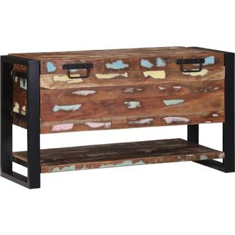 vidaXL Bo&icirc;te de Rangement Multicolore Bois massif de r&eacute;cup&eacute;ration Vidaxl
