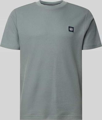 Lerros T-Shirt mit Label-Patch und Rundhalsausschnitt