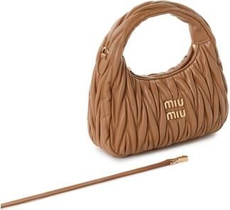 Miu Miu Quilted Wander Handtasche - Braun