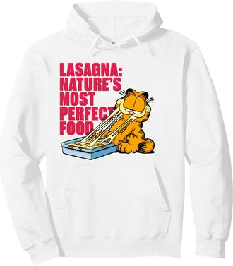 Garfield Hungry Cat Lasagne Lover Perfect Food Classic Fun Pullover Hoodie