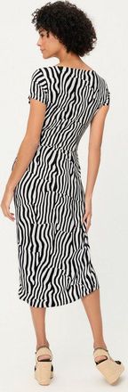 Olsen Midikleid Jerseykleid mit Allover-Dessin