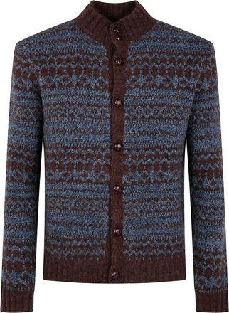 Ballantyne cardigan Fair-Isle en jacquard - Marron