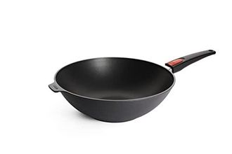 Woll Diamond Lite Wok- und R&uuml;hrpfanne &Oslash; 32 cm mit abnehmbarem Stiel - Antihaftpfanne aus Aluminiumguss, backofenfest, geeignet f&uuml;r Ceran, Gas, Elektro & Ha