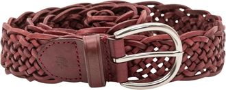 Dragon Diffusion Ceinture &agrave; boucle London 30mm - Femme - Accessoires - Rouge - Taille: 85 CM