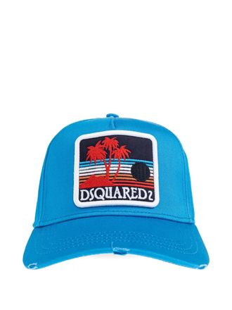 Dsquared2 Baseballkappe mit Patch-Detail - Blau