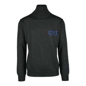 Costume National Hochgeschlossener Wollmisch-Pullover - - Knitwear - Herren - Schwarzk - M