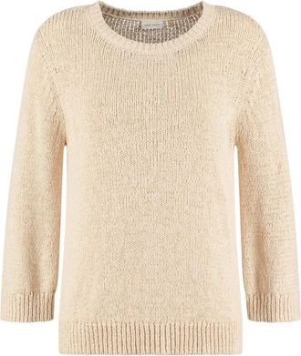 Gerry Weber Femme, Pulls, Beige, Taille: 42 FR Maille &agrave; col rond