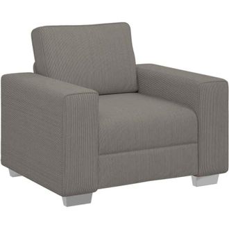 vidaXL Sessel Hellgrau 60 cm Cordstoff Vidaxl