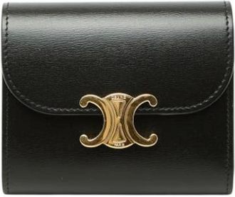 Celine Portefeuille Pre-owned (tri-fold) - Femme - Pre-owned - Noir - Taille: ONE Size