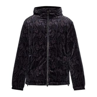 Etro Oversized Velour Jacke - - Jackets - Herren - Blau - M